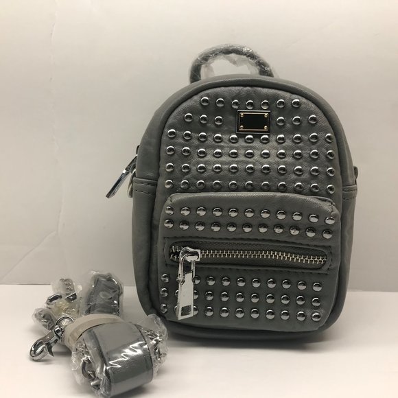 Bags | Cute Grey Small Crossbody Backpack Bag Purse Handbag New | Poshmark